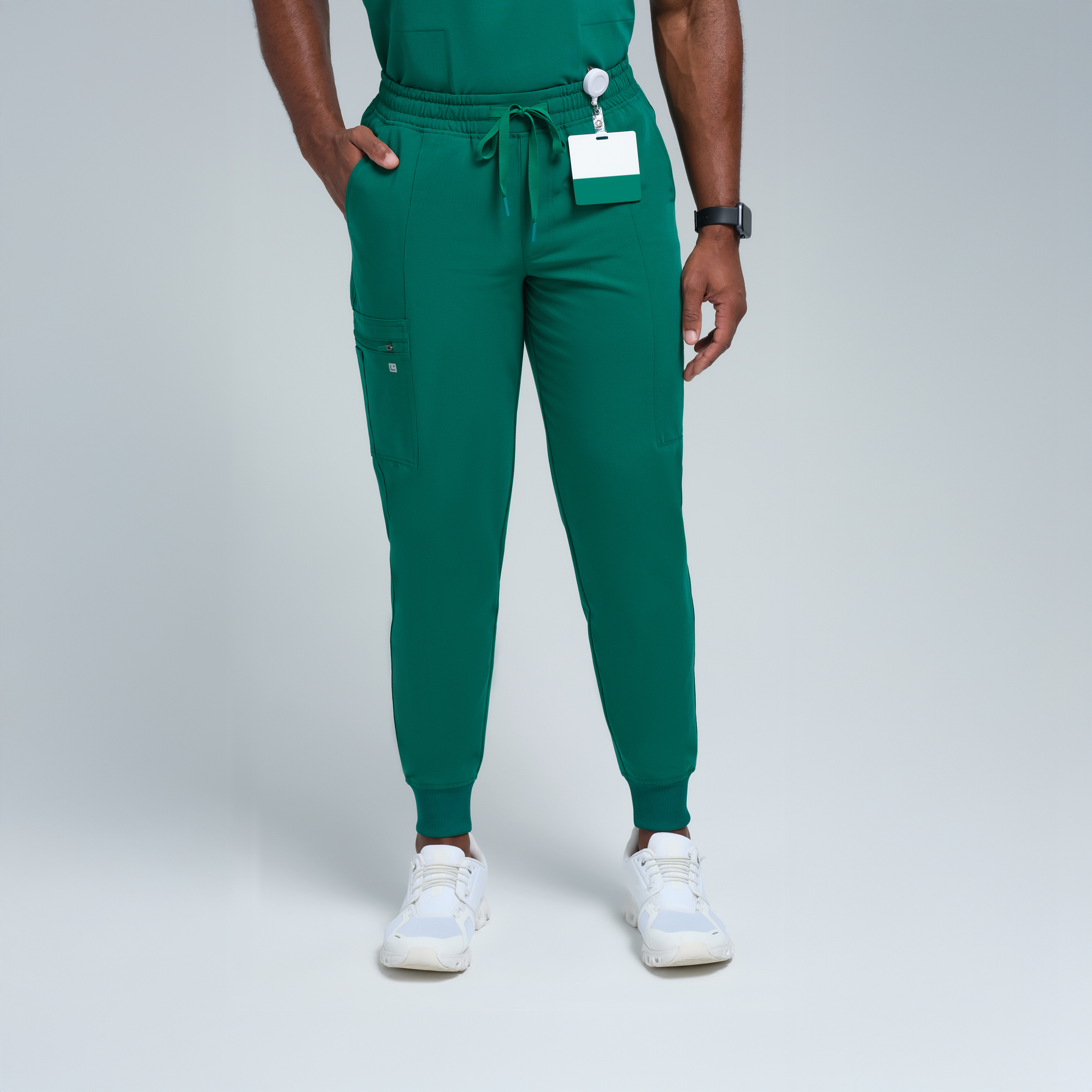 Kronos Men's Eight-Pocket Jogger Pant-Alpine Green | Sleeklemon